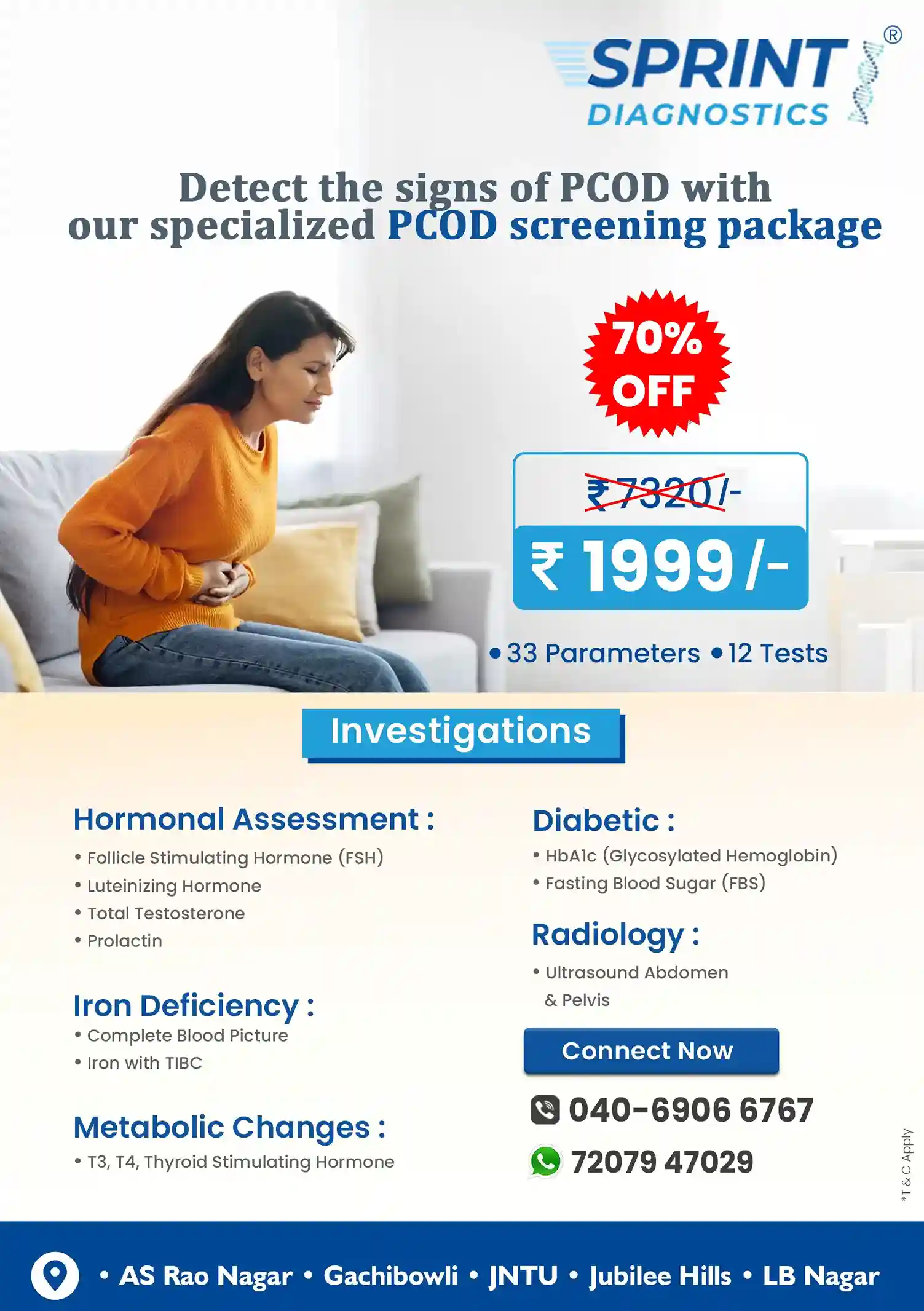 PCOD Screening Package - Flat 70% OFF